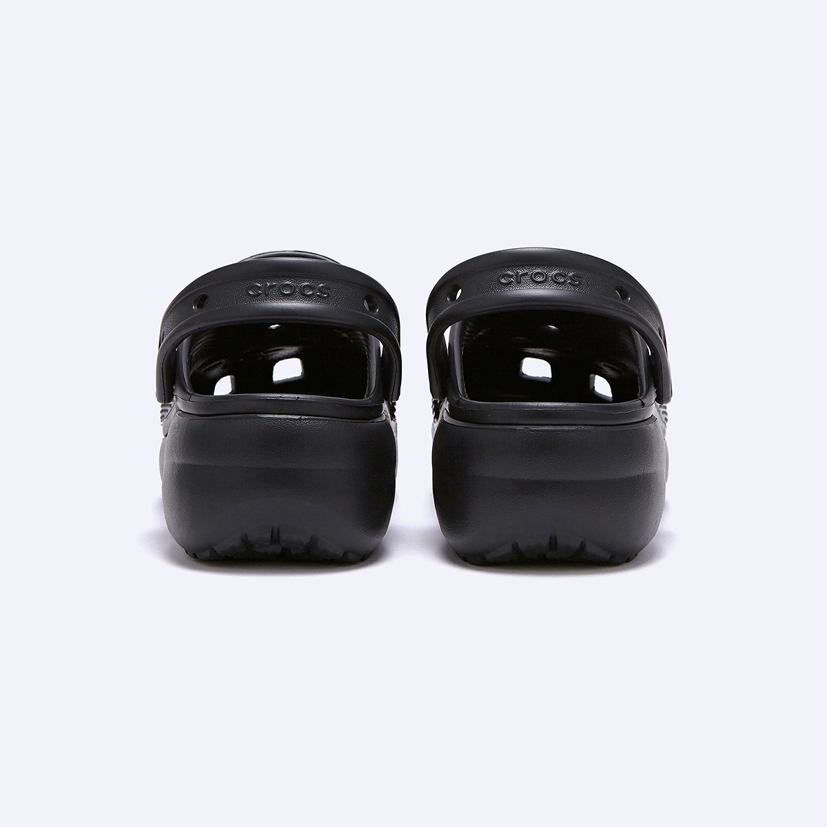 CROCS 클래식 플랫폼 클로그 블랙 , 206750-001